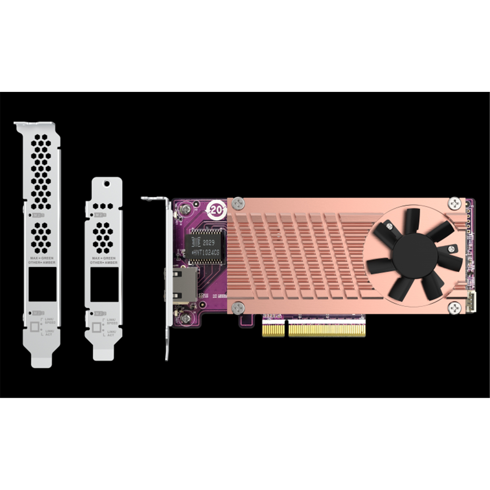 Buy the QNAP QM2 series, 2 x PCIe 2280 M.2 SSD slots, PCIe Gen3 x 8 , 1 ...