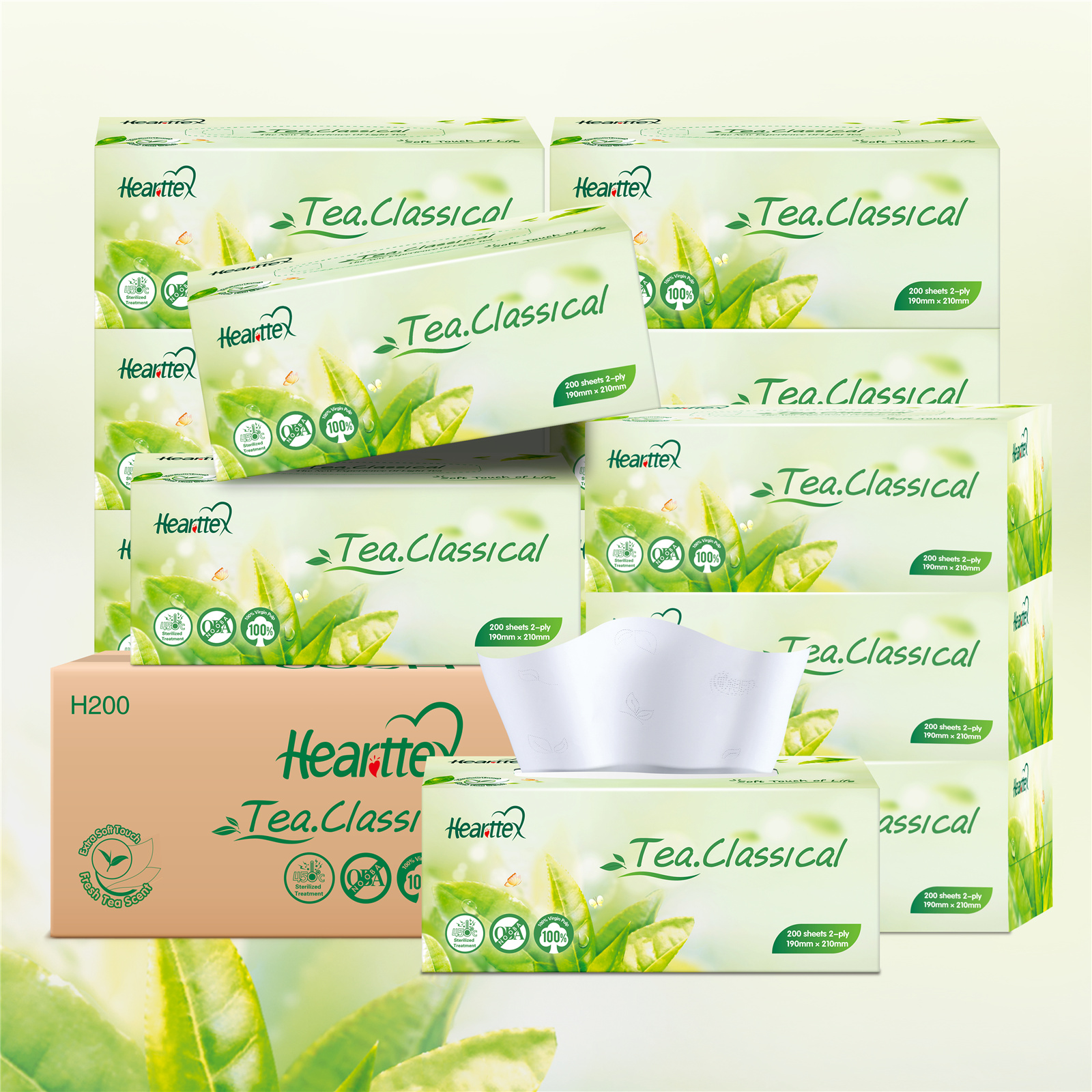 Buy the Hearttex Facial Tissues 24 X 200 Sheets 2 ply 100% Virgin Plup ...