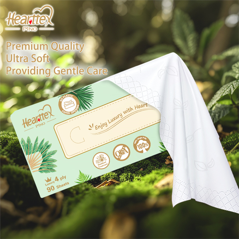 Buy the Hearttex Premium Facial Tissue 4Ply 90 Sheet per Box FSC ...