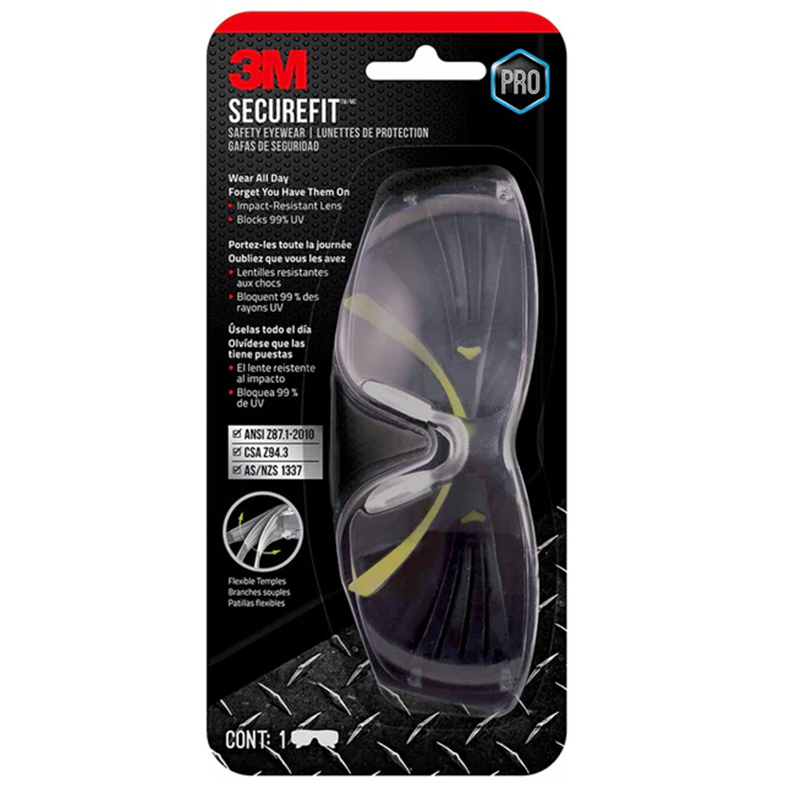 Buy the 3M 70009127484 SecureFit Eye Protection SF400C-WV-6-PS Clear ...
