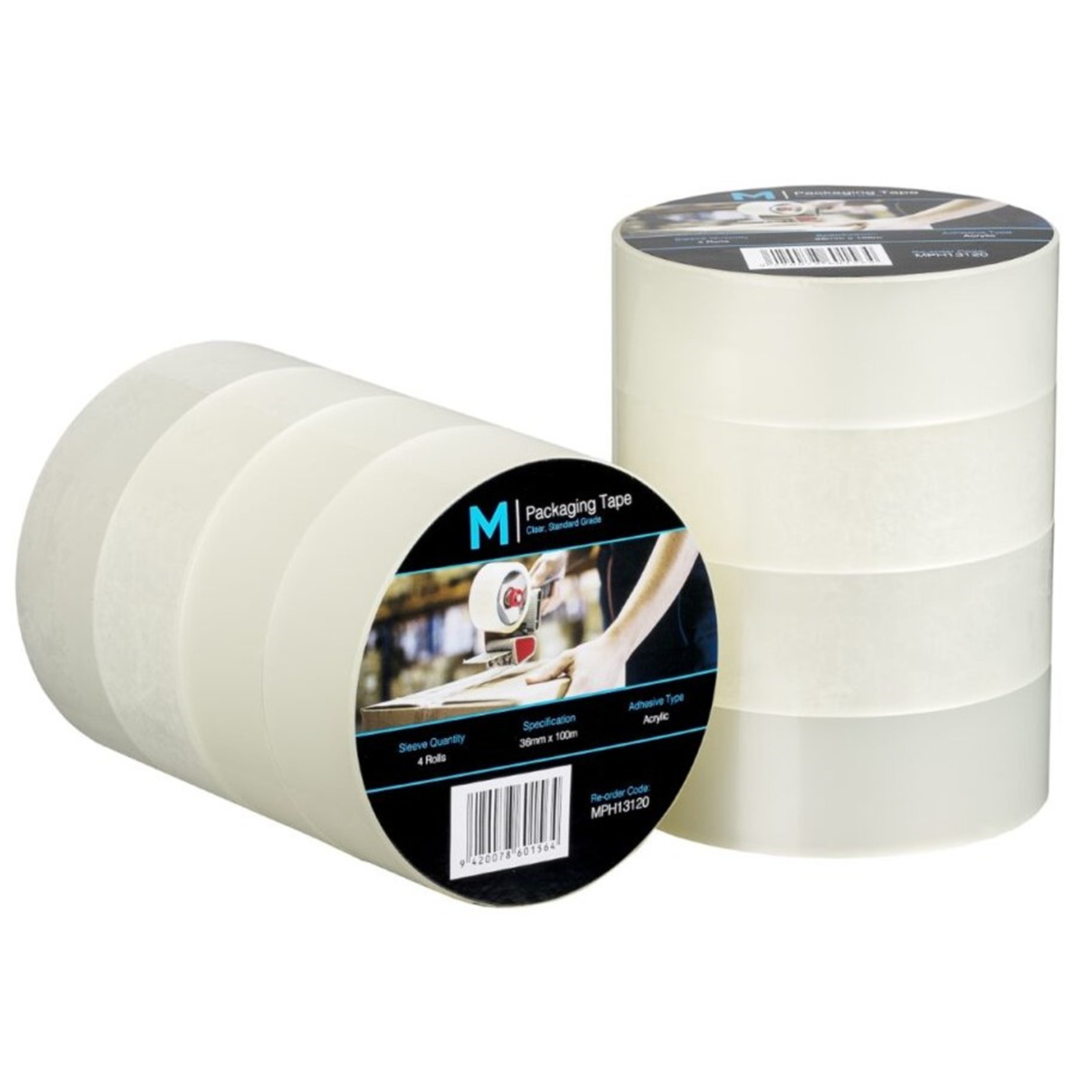 Buy the Matthews Regular Acrylic Packaging Tape - Clear 36mm x 100m x ...