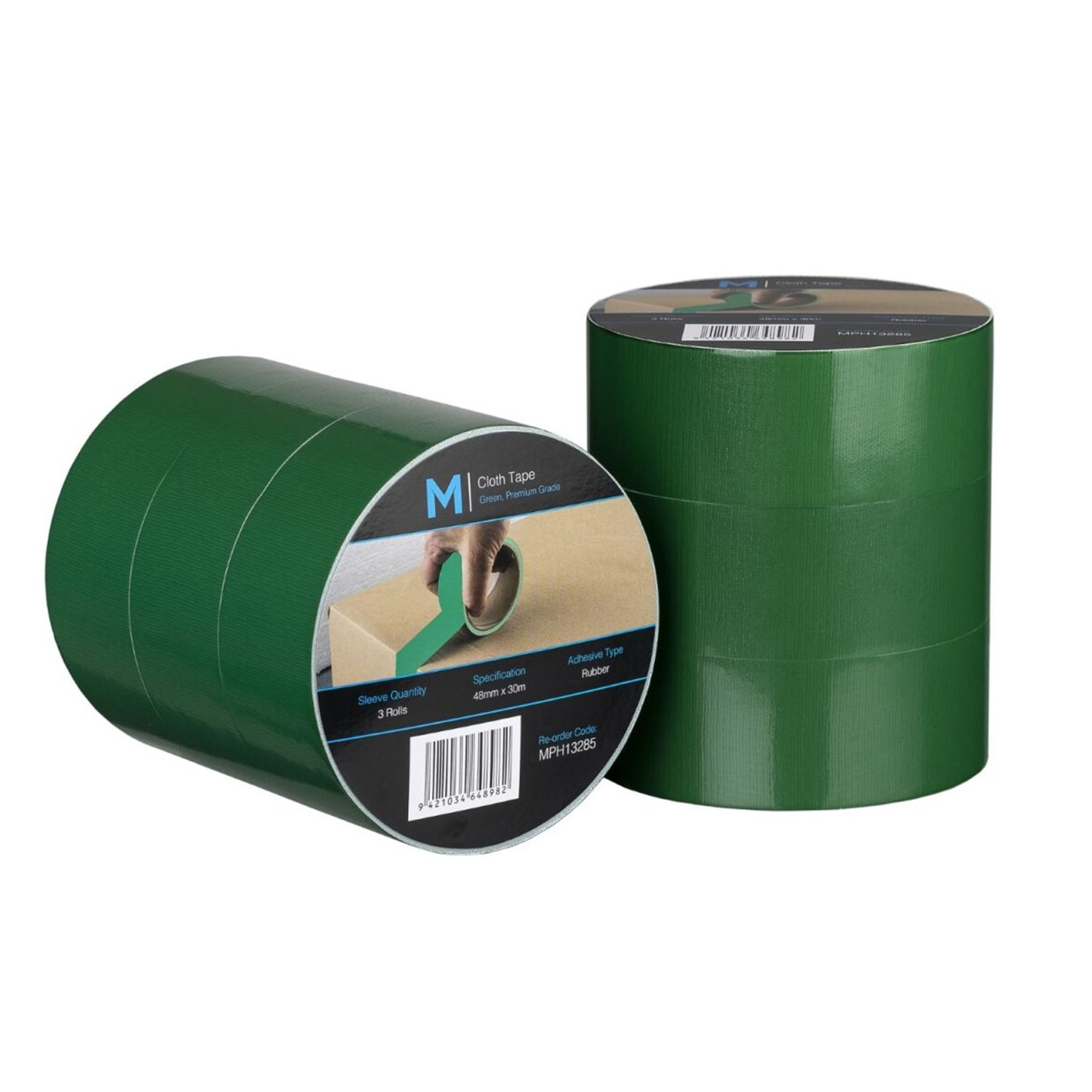 Buy the Matthews Premium Cloth Tape - Green 48mm x 30m x 250mu - 3 ...