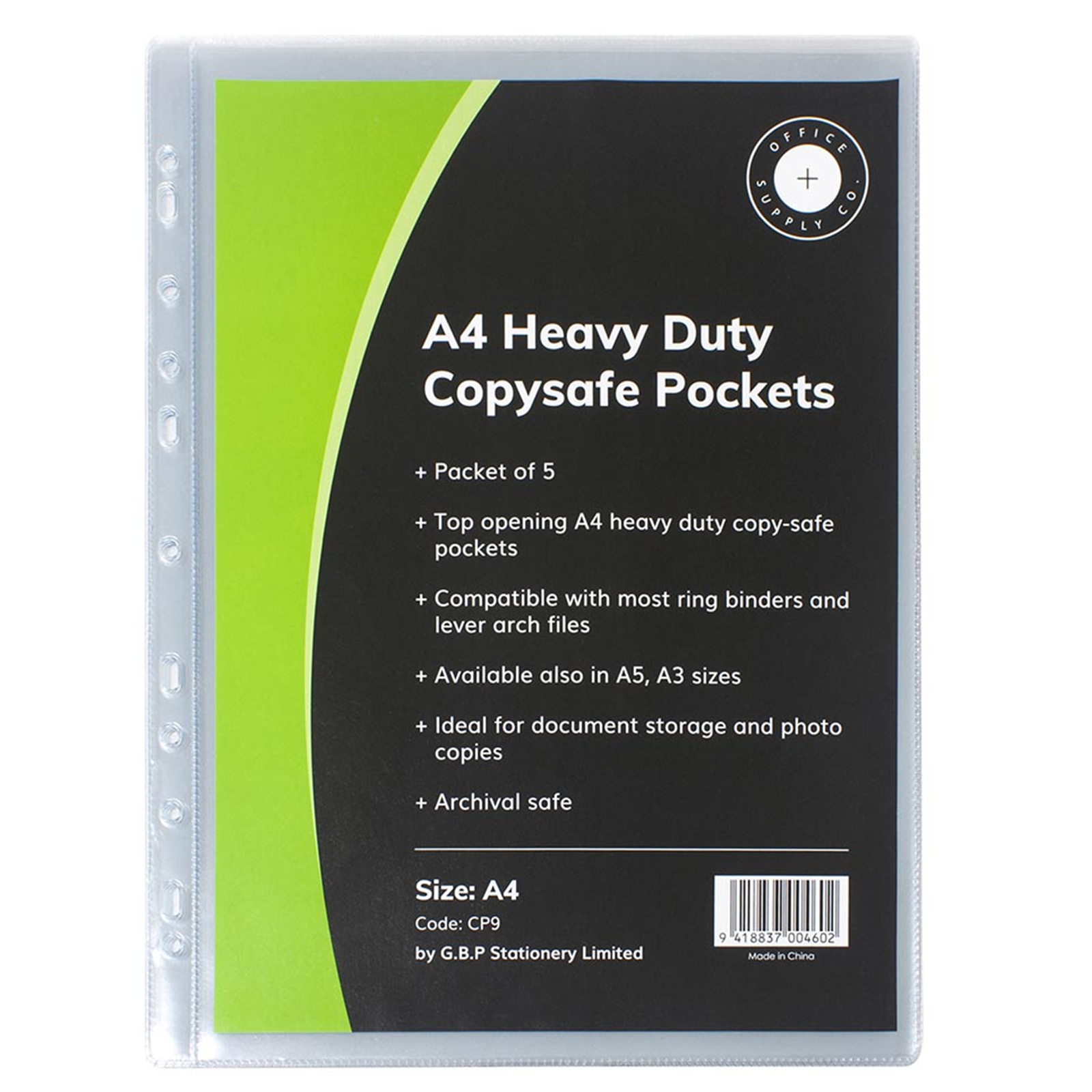Buy the OSC CP9 Copysafe Pockets Heavy Duty A4, Pack of 5 ( CP9 ...