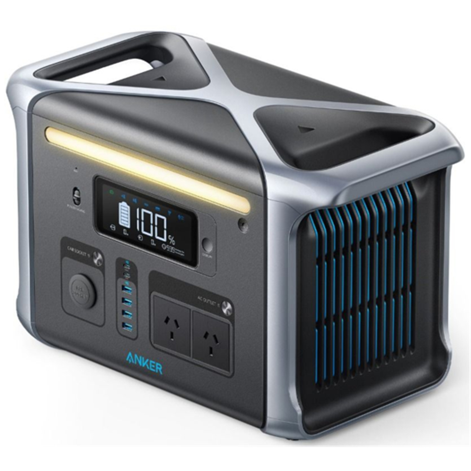 Buy the ANKER PowerHouse 1229 Wh AC Output 1500W, Surge (2400w) 2* AC ...