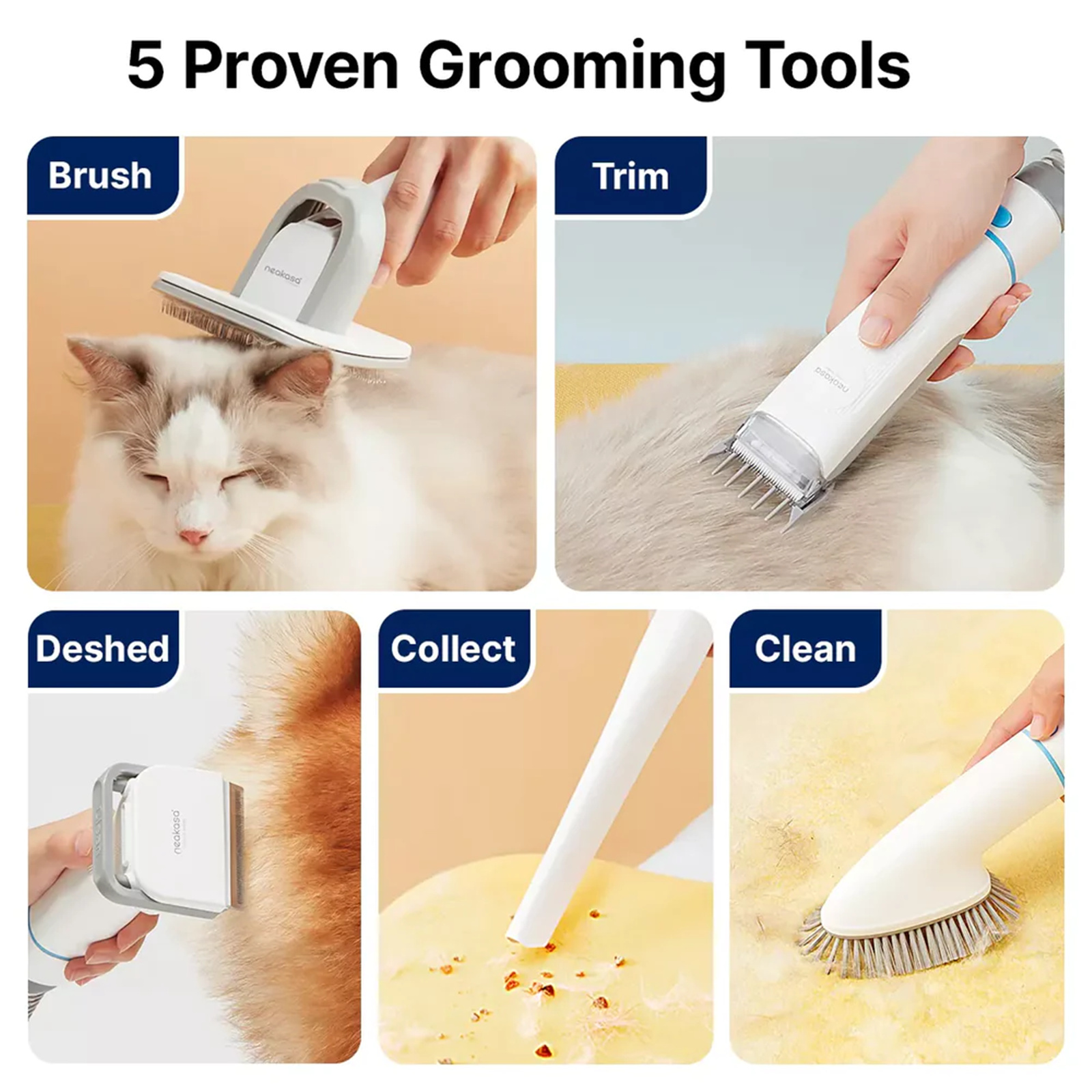 Buy the Neakasa P2 Pro Dog Cat Grooming Kit with Vacuum 2L Large for ...