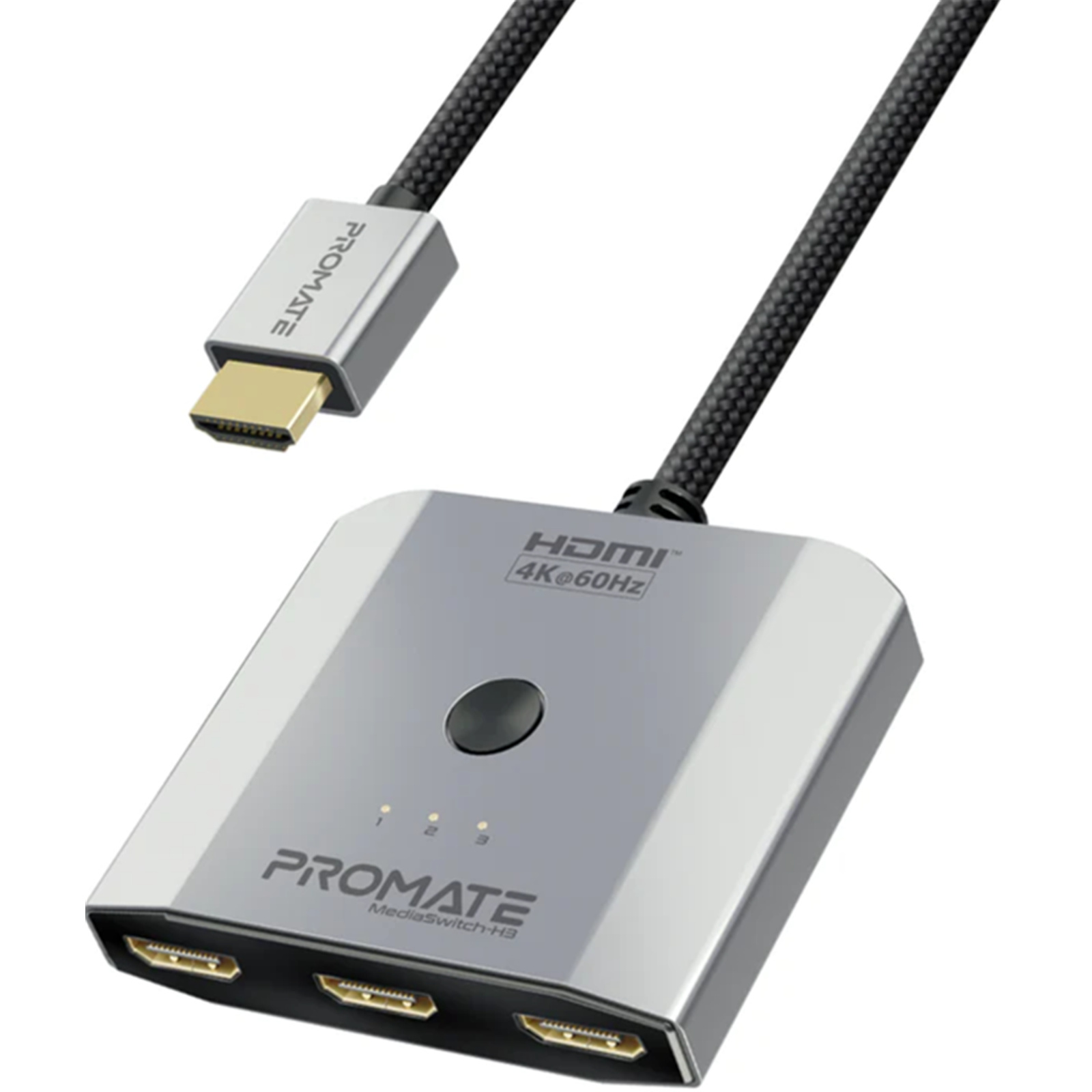 Buy the Promate MEDIASWITCH-H3 3-IN-1 Triple HDMI Splitter with 0.5M ...