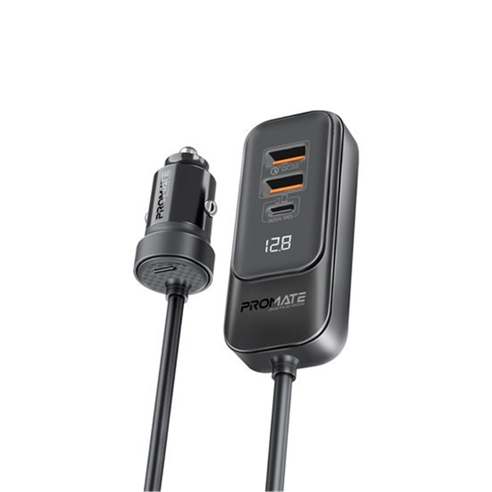 Buy the Promate 120W In-Car Device Charger with Backseat 3 Port ...