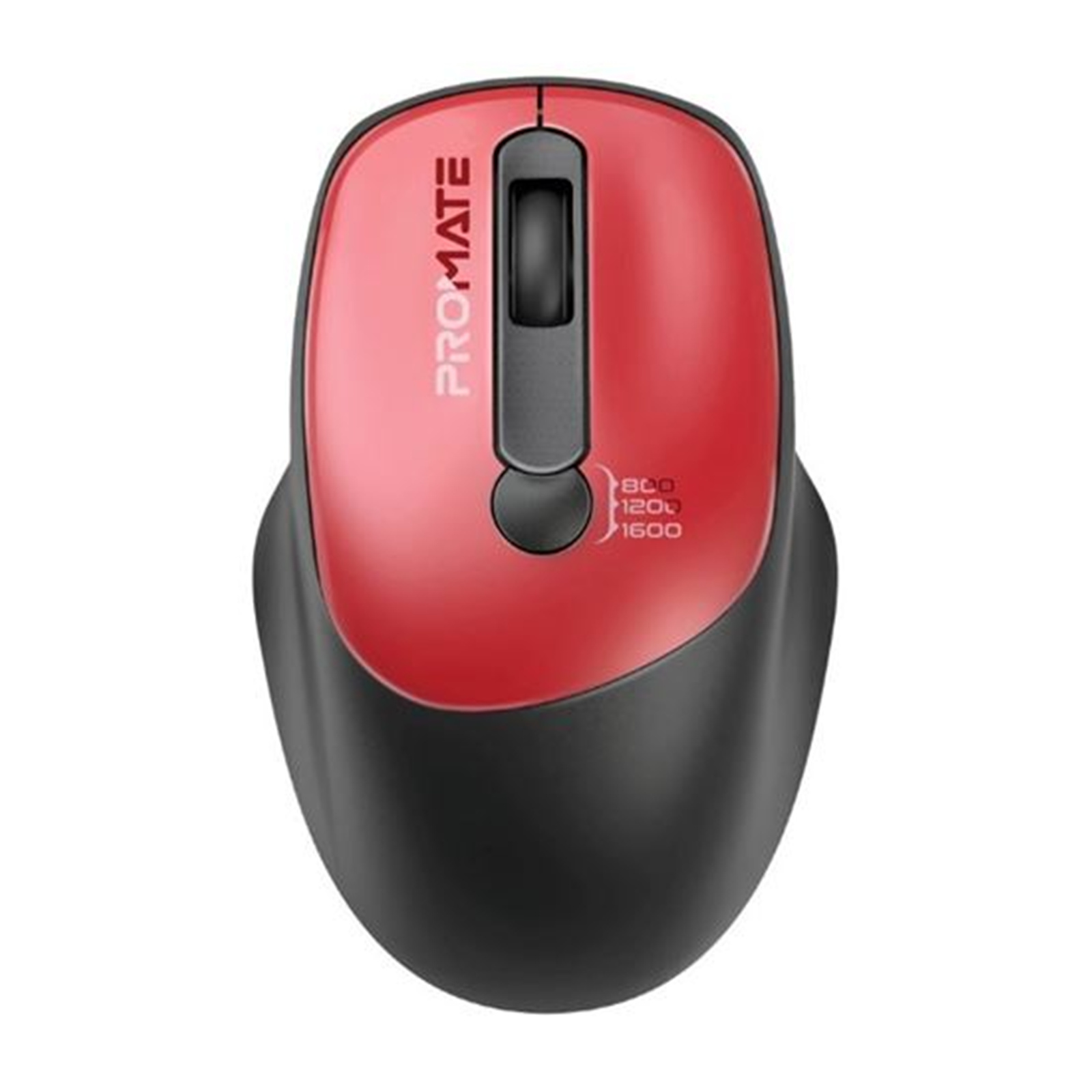 Buy the Promate EZGrip Ambidextrous Ergonomic Wireless Mouse - Red 800/ ...