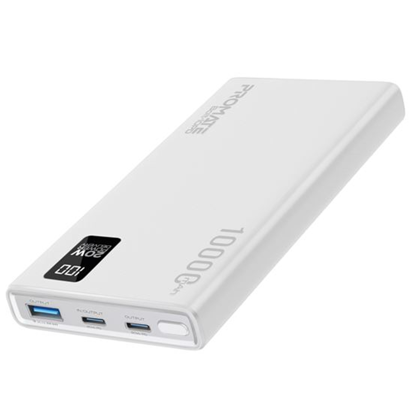 Buy the Promate BOLT-10PD.WHT 10000mAh Super Slim Smart Charging Power ...