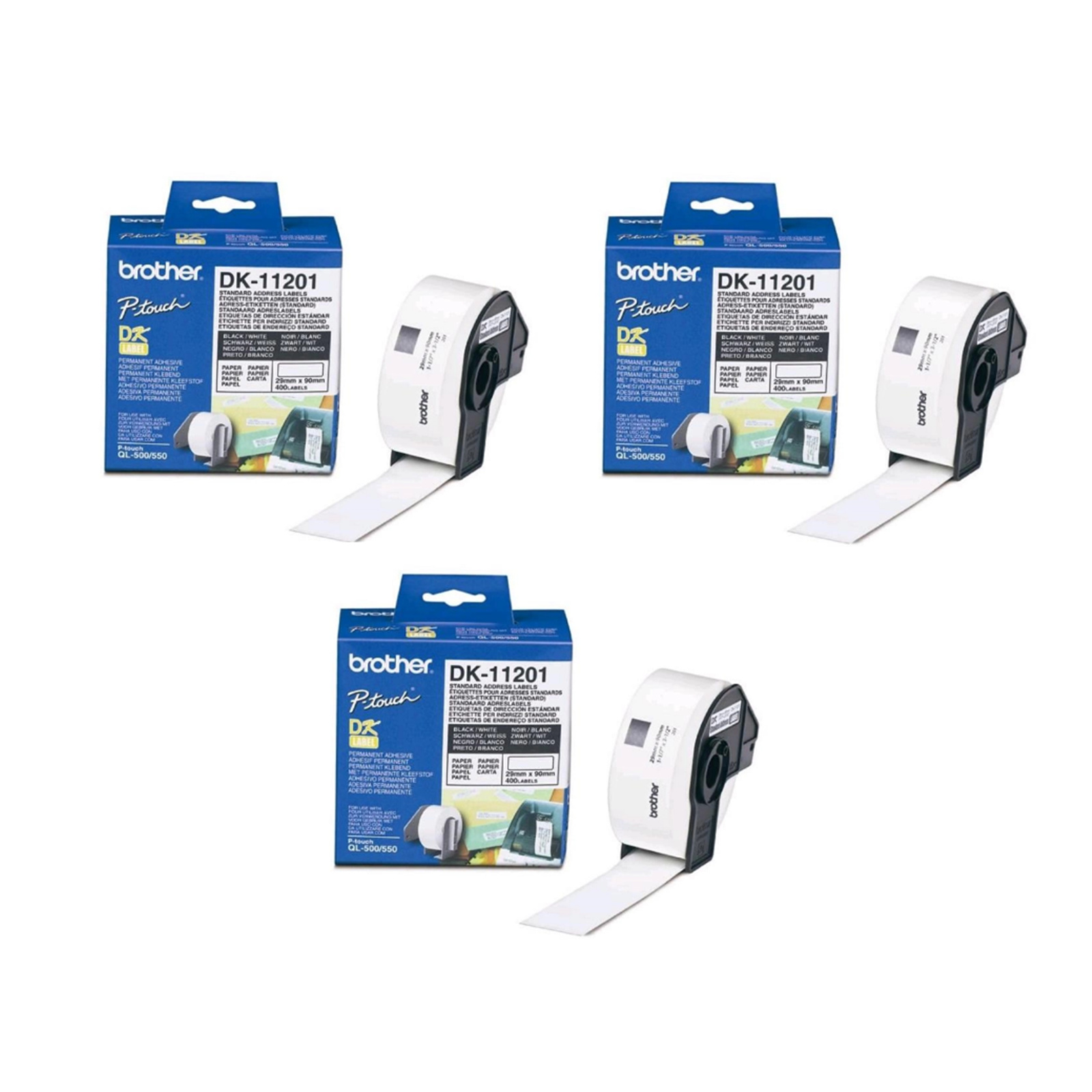 Buy the Brother Genuine DK-11201 Black on White, 29mm x 90mm Label Roll ...