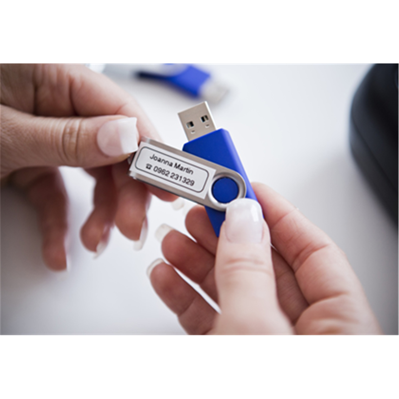 Buy the Brother P-touch PTH110BW Label Maker - Blue & White Durable ...