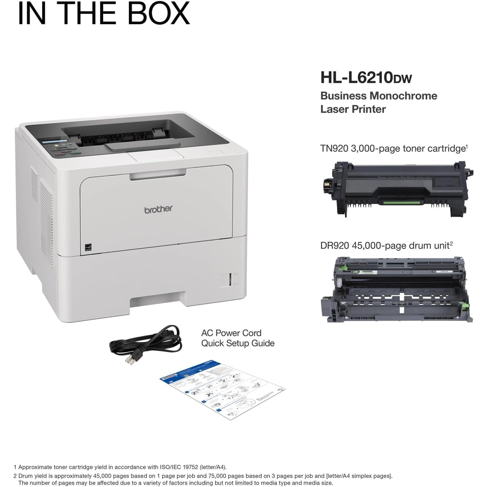 Buy the Brother HLL-6210DW Duplex Laser Wireless Printer 48ppm - PCL ...