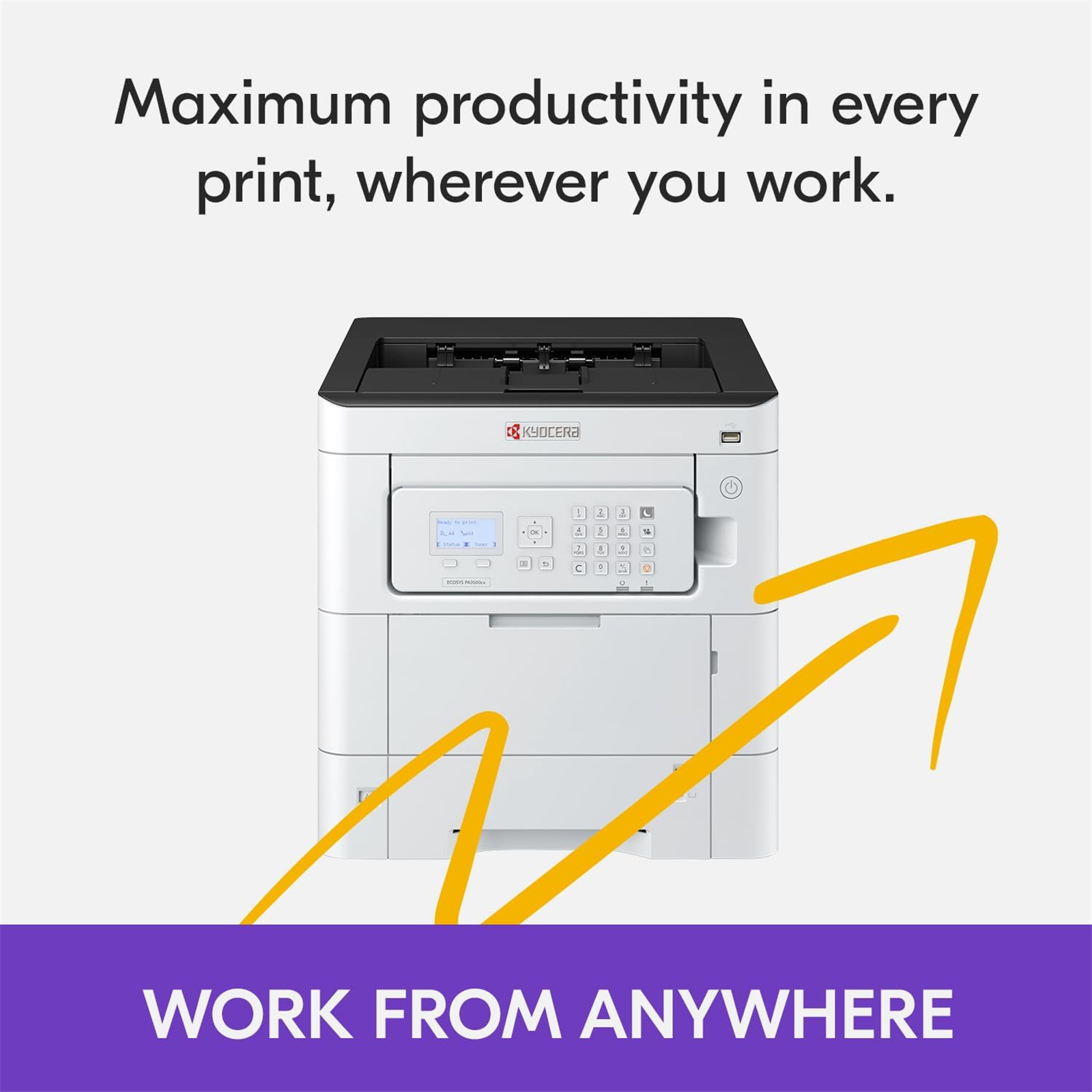 Buy the Kyocera ECOSYS PA3500cx 35ppm Colour Laser Printer ( PA3500CX ...