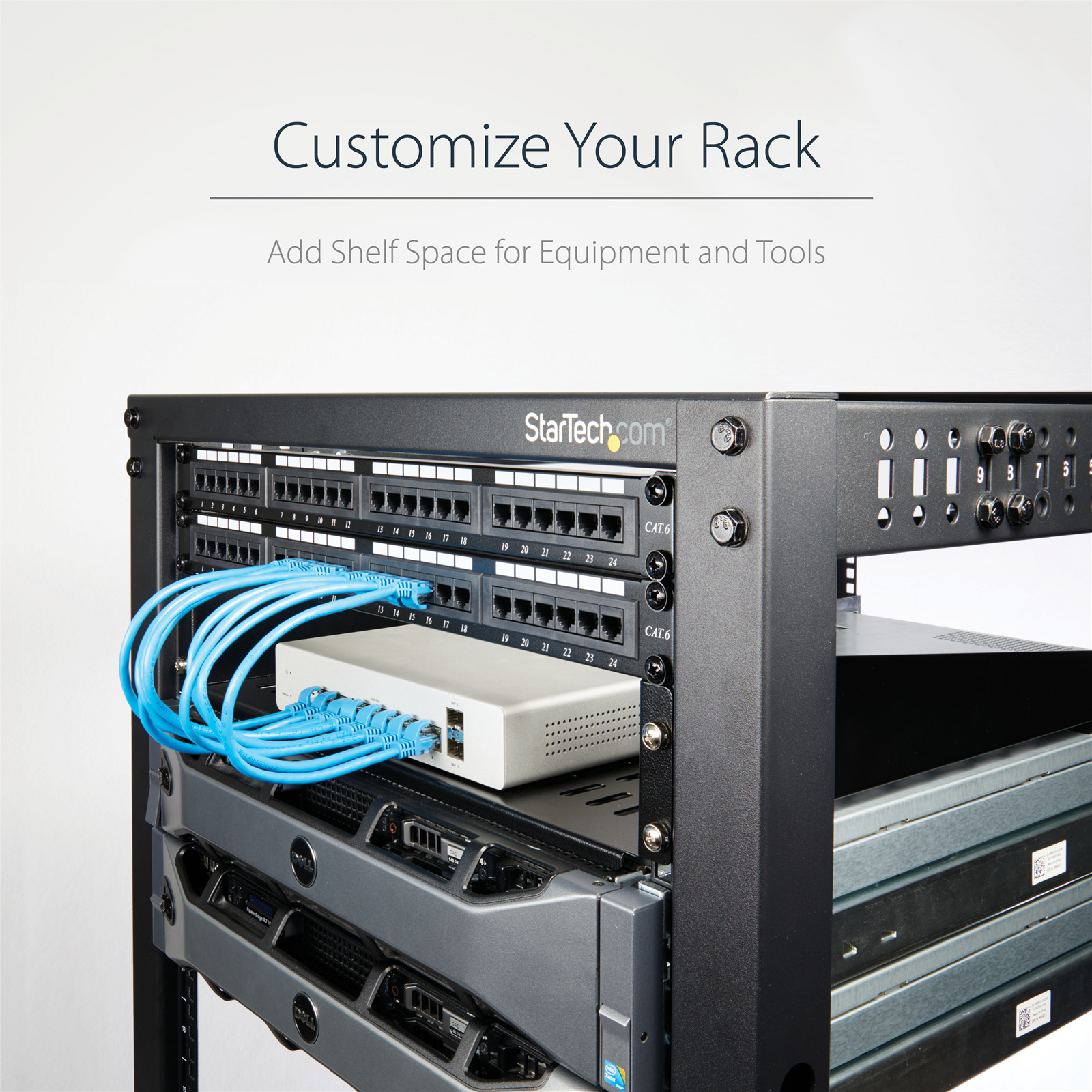 Buy the StarTech.com CABSHELFV 2U Server Rack Shelf - Universal Vented ...