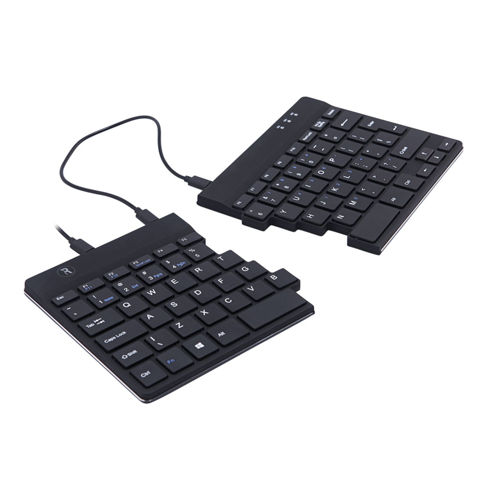 Buy the R-go 22RGOKS MINI KEYBOARD WIRED R-GO COMPACT SPLIT BLACK ...