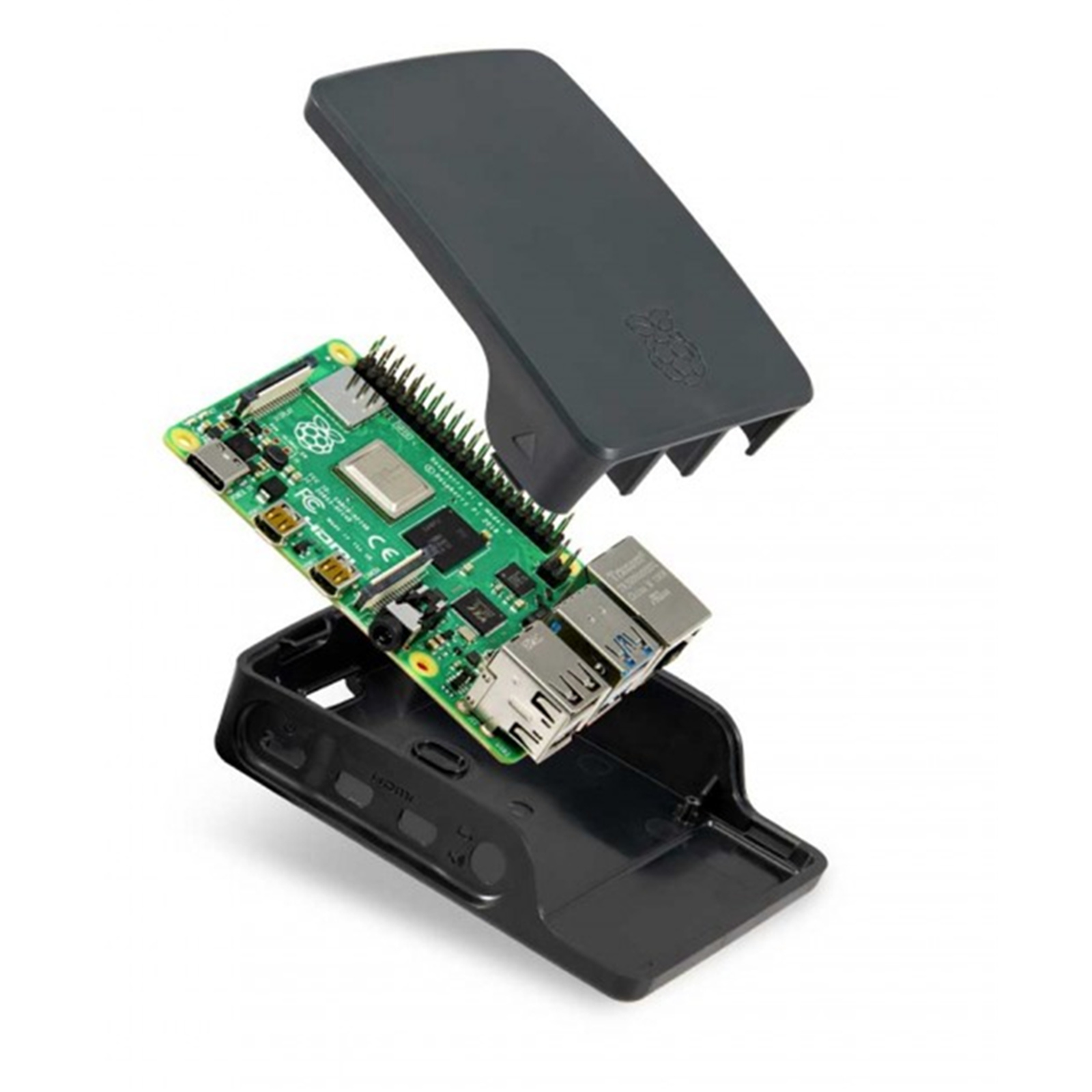 Buy the Raspberry Pi Official Grey / Black Case for Raspberry Pi 4 ...
