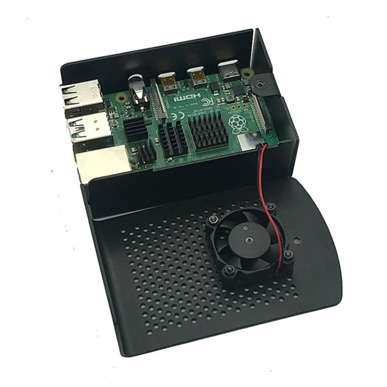 Buy the Raspberry Pi Case Black Aluminium Case with Mount, Heatsinks ...