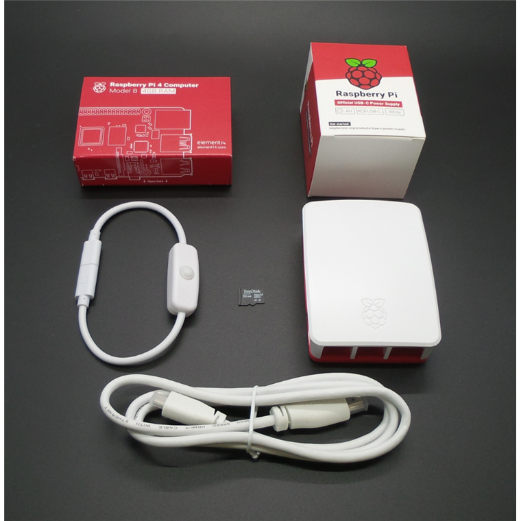 Buy the Raspberry Pi 4 Model B 4GB Entry Level Starter Kit Pack White ...
