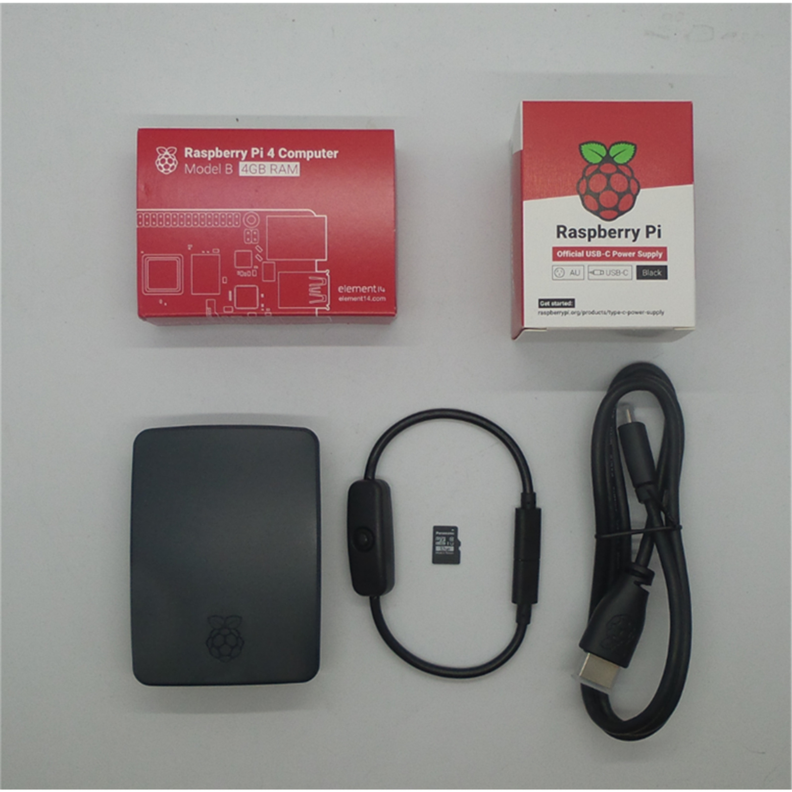 Buy the Raspberry Pi 4 Model B 4GB Entry Level Starter Kit Pack Black ...