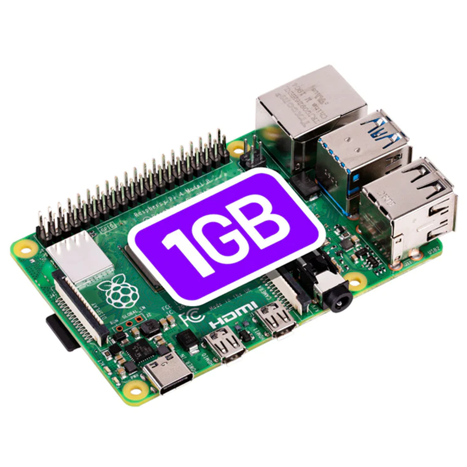 Buy the Raspberry Pi 4 Model B 1GB LPDDR4 Quad Core Cortex-A72 64-bit ...