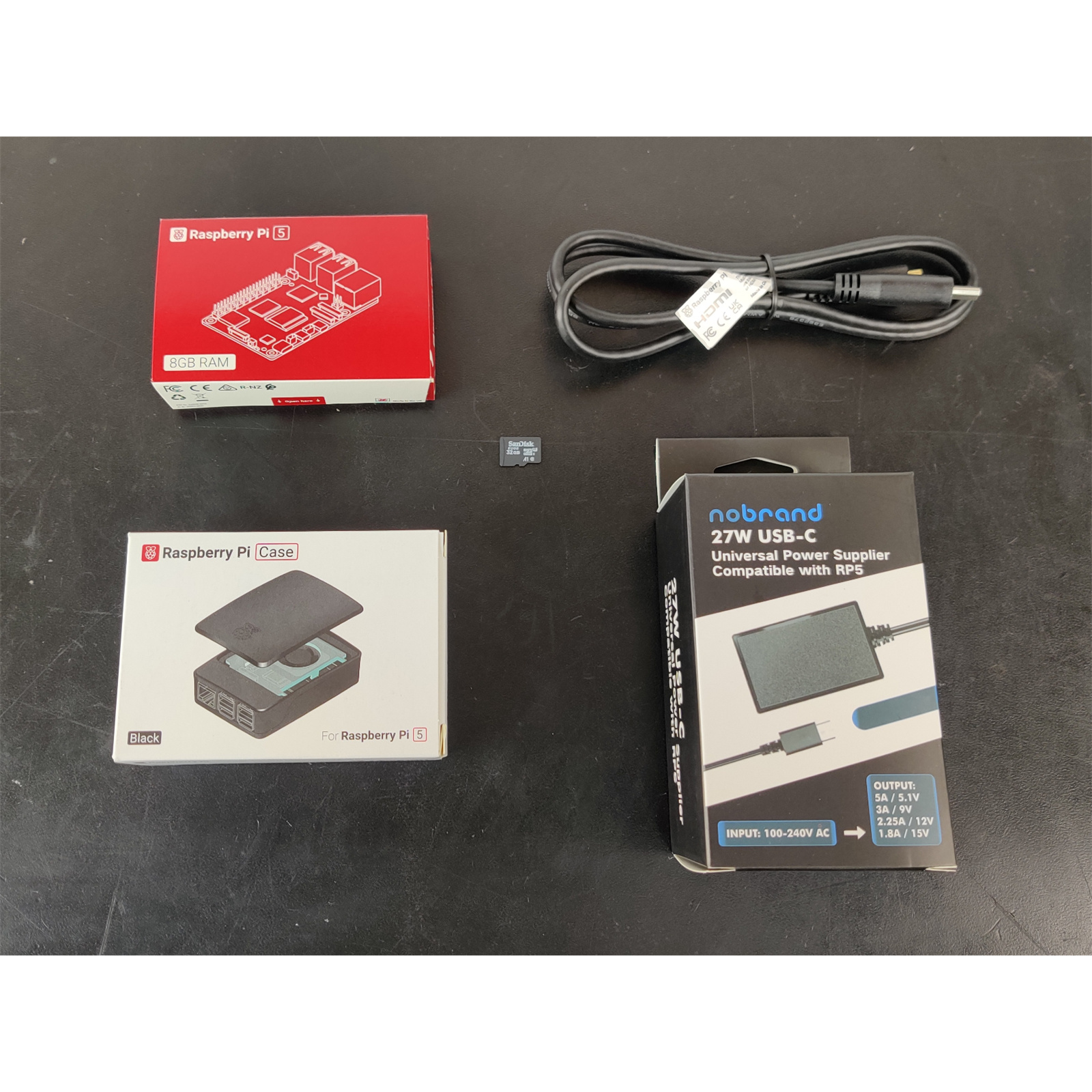 Buy the Raspberry Pi 5 8GB Entry Level Starter Kit Pack Black Case ...