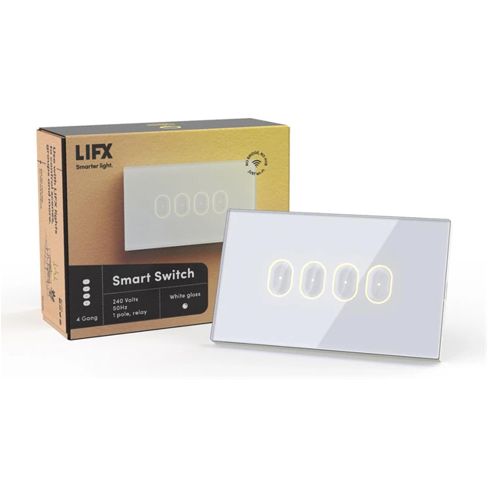 Buy the LIFX 4-button in-wall Wi-Fi Controlled Smart Switch White ...