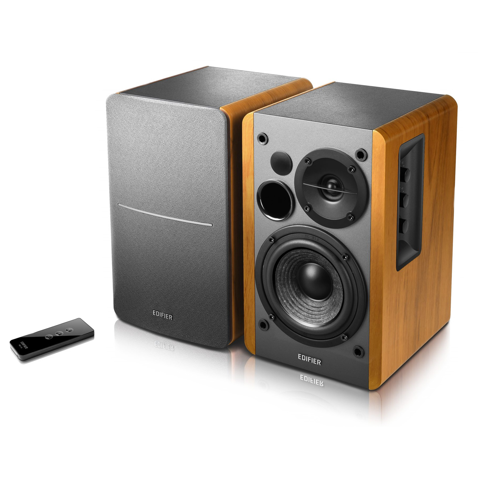 Buy the Edifier R1280T 42W Powered Bookshelf Speakers - Brown - 4 ...