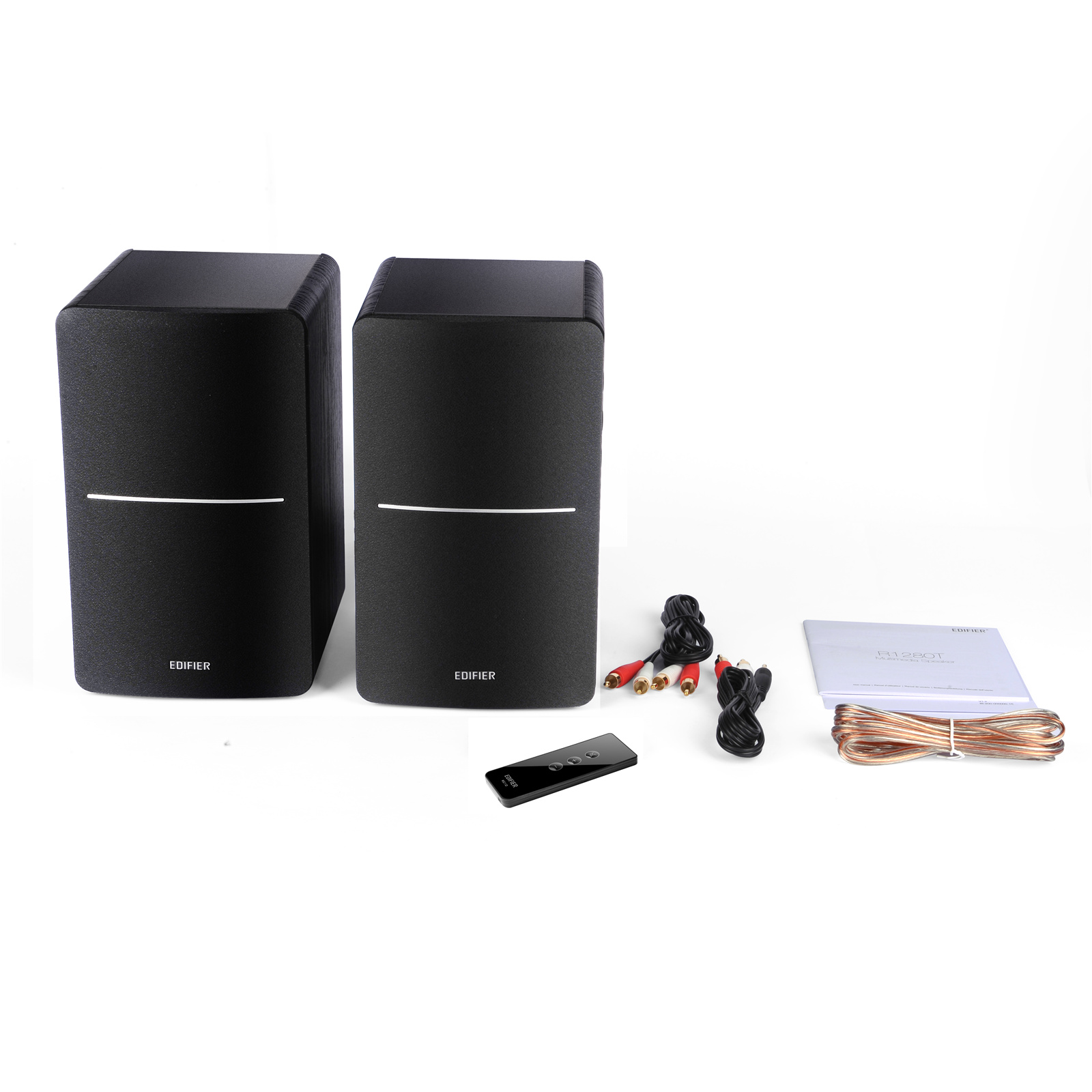 Buy the Edifier R1280T 42W Powered Bookshelf Speakers - Black - 4 ...