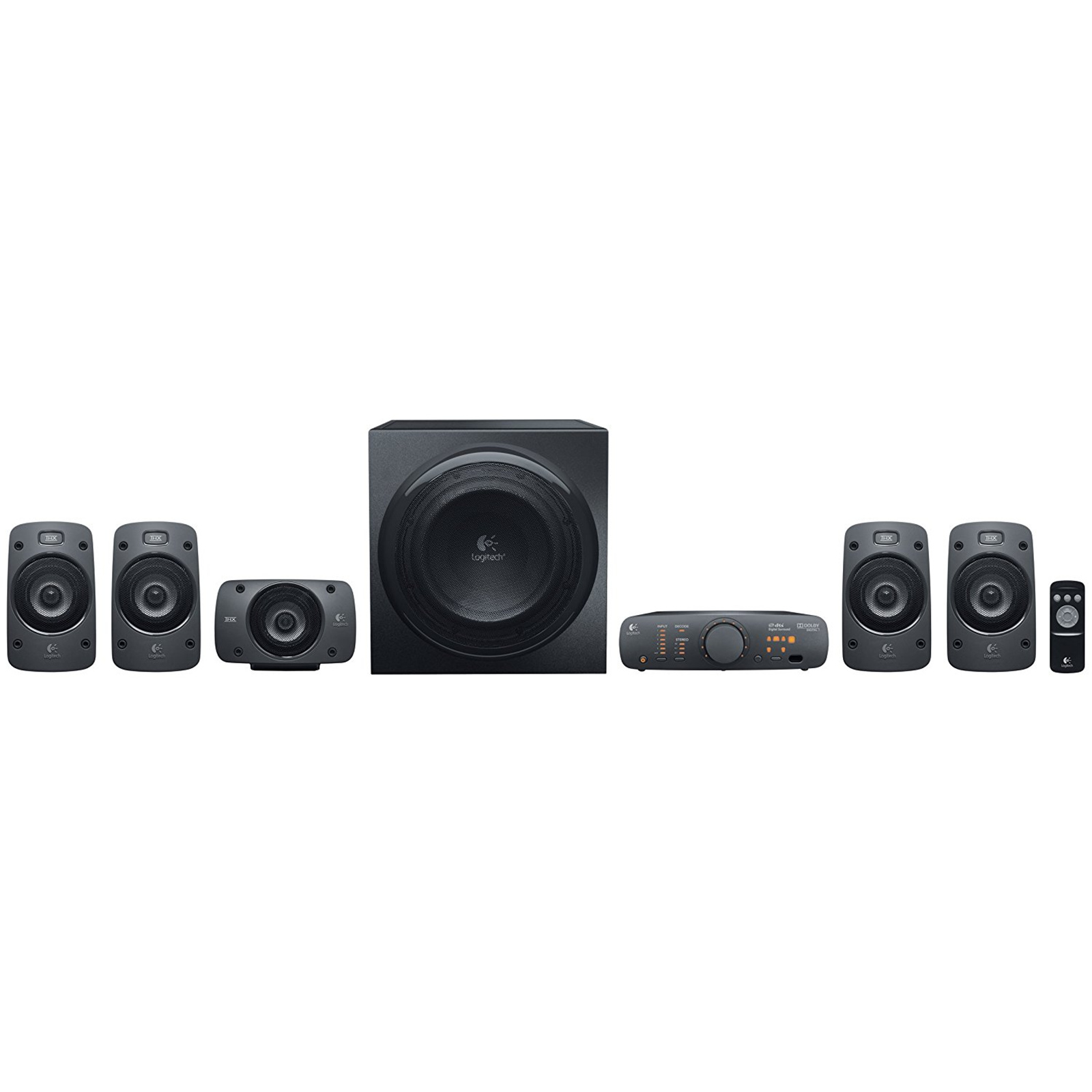 Buy the Logitech Z906 5.1 Surround Speaker System THX-Certified - 500W ...