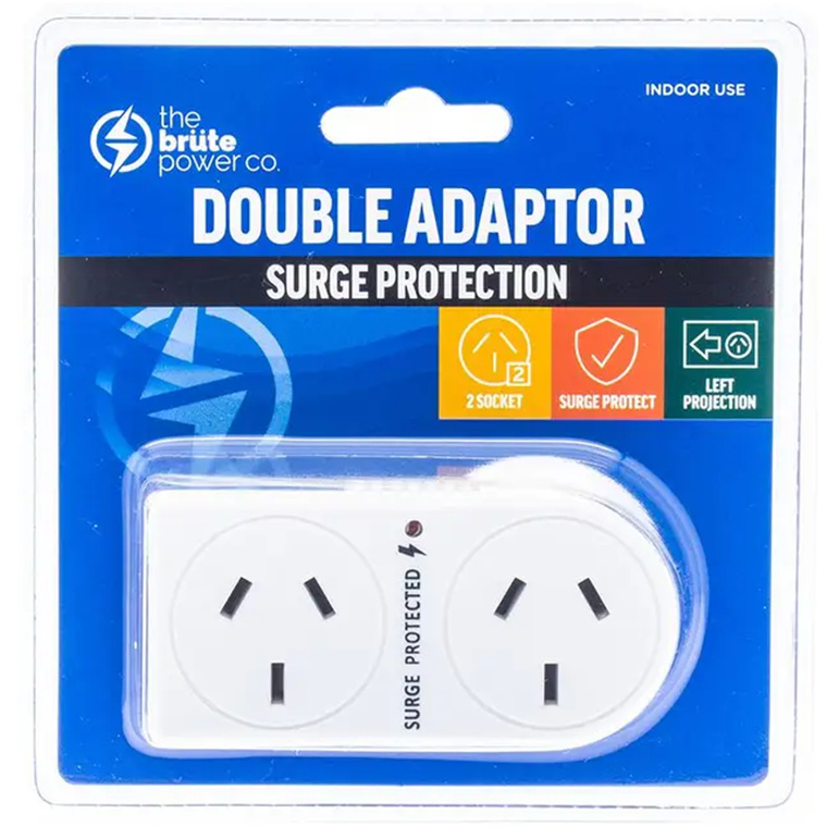 Buy the The Brute Power Co Double Adapter - Flat Left - Surge ...