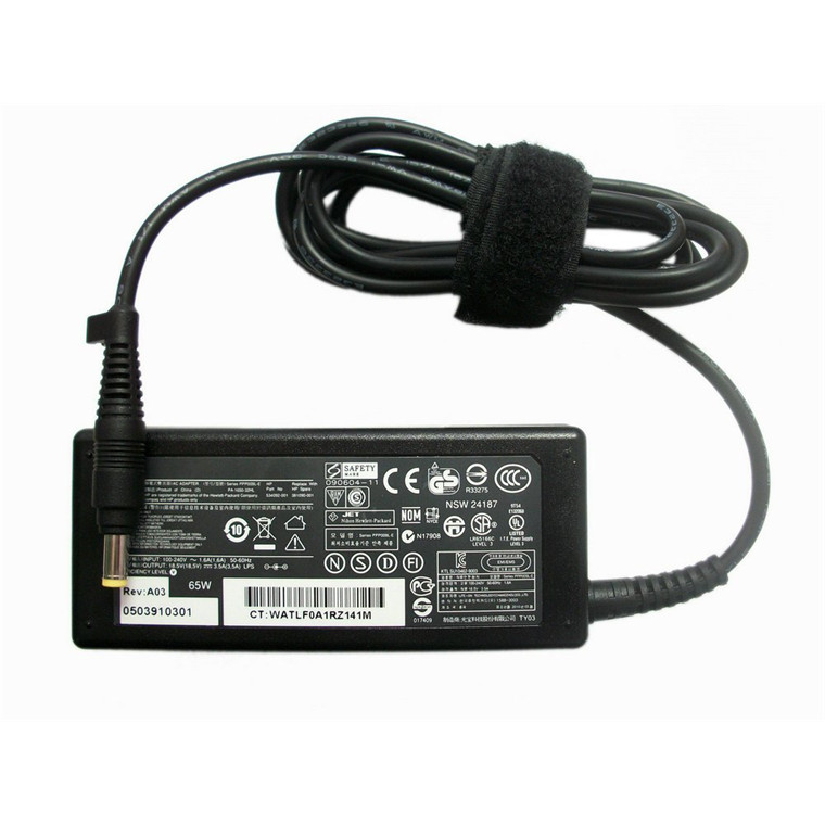 Buy the HPE HP Power Adapter AC 65W 18.5VDC 3.5A 4.8mm Tip Output - C6 ...