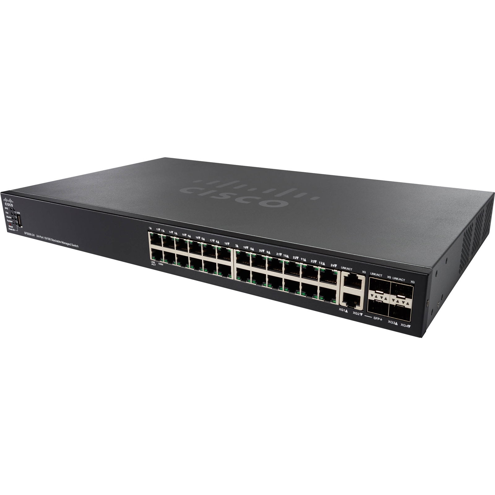 Buy the Cisco 550 Series SF550X-24P Stackable L3 Managed Switch, PoE+ ...