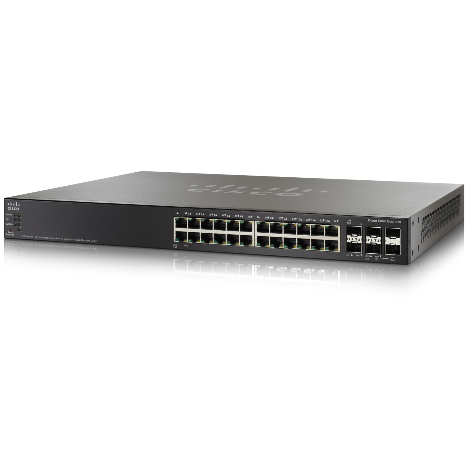 Buy the Cisco 500 Series SG500X-24 Stackable L3 Managed Switch, 24 ...
