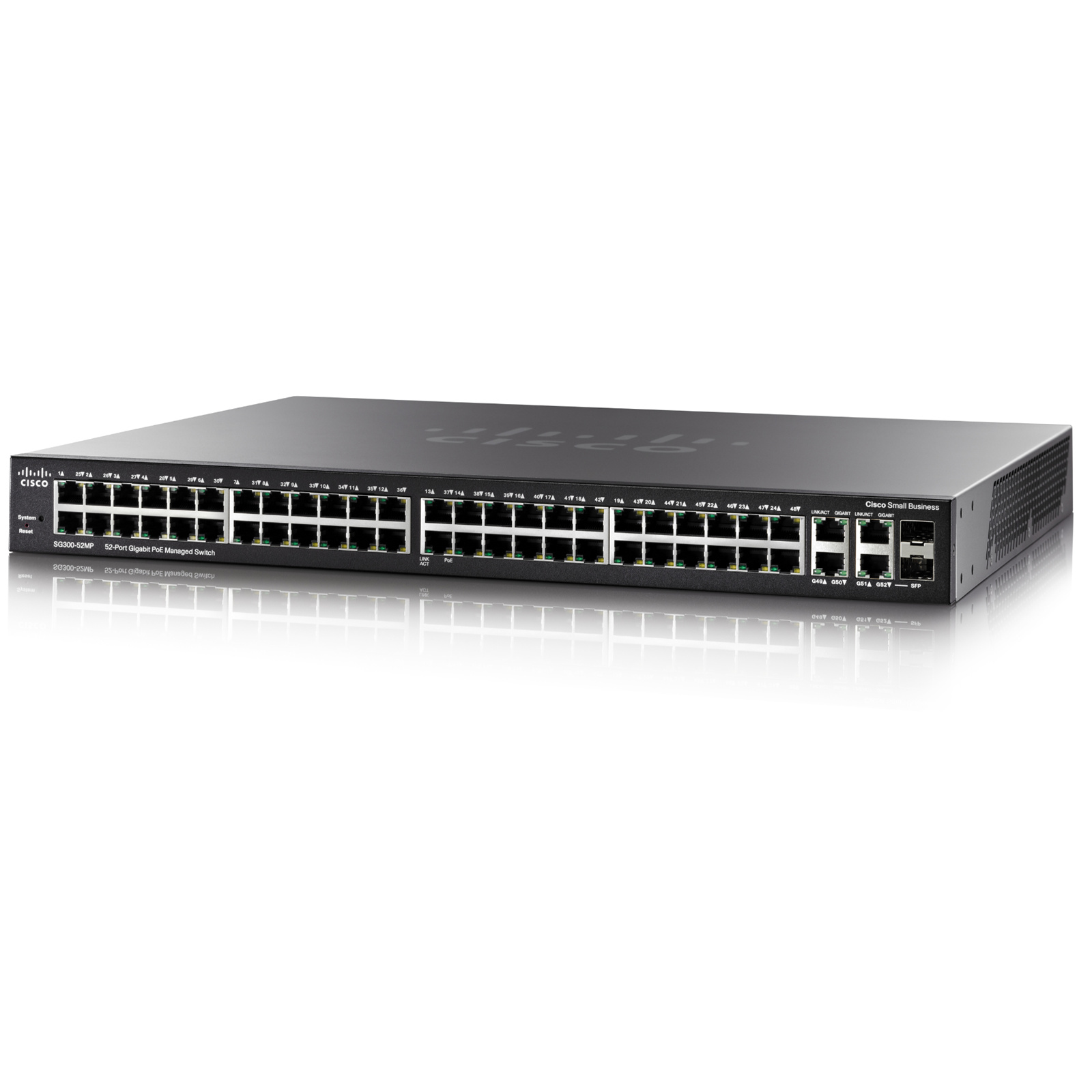 Buy the Cisco 300 Series SG300-52MP L3 Managed Switch, 50 Ports GbE (48 ...