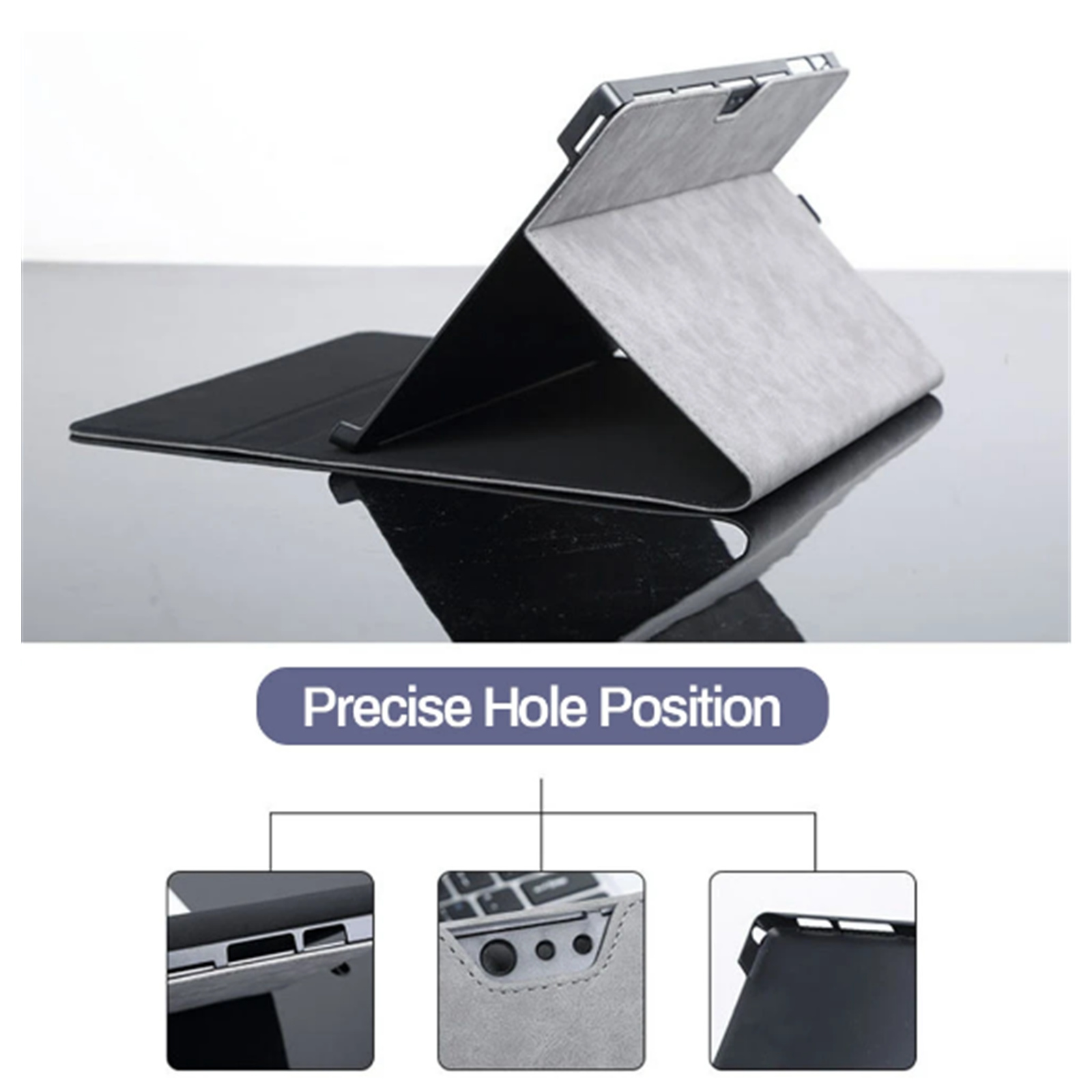 Buy the Flip Cover PU Leather Case for Microsoft Surface Pro 9 - Grey ...