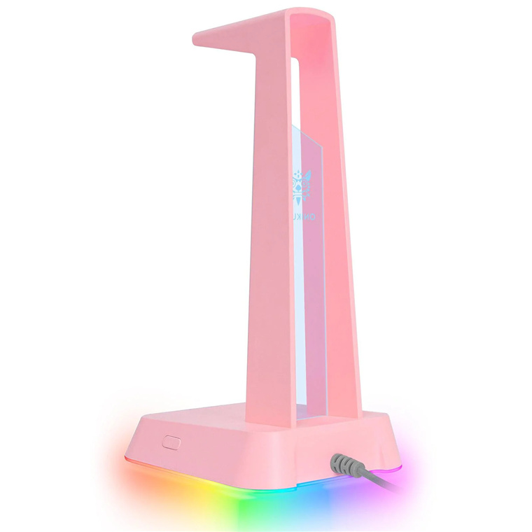 Buy the Headphone Stand ST-2P RGB Gaming Headphone Stand Pink Hanger ...