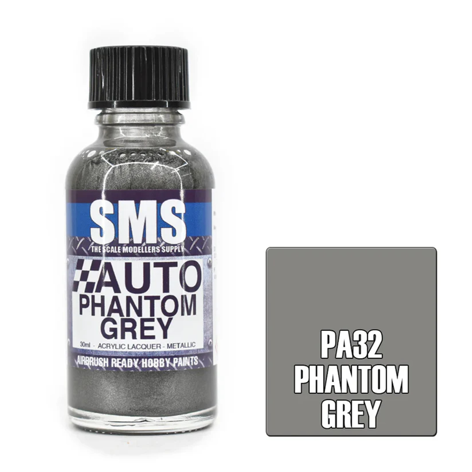 Buy the SMS PA32 Airbrush Paint 30ml Phantom Grey Acrylic Lacquer Scale ...