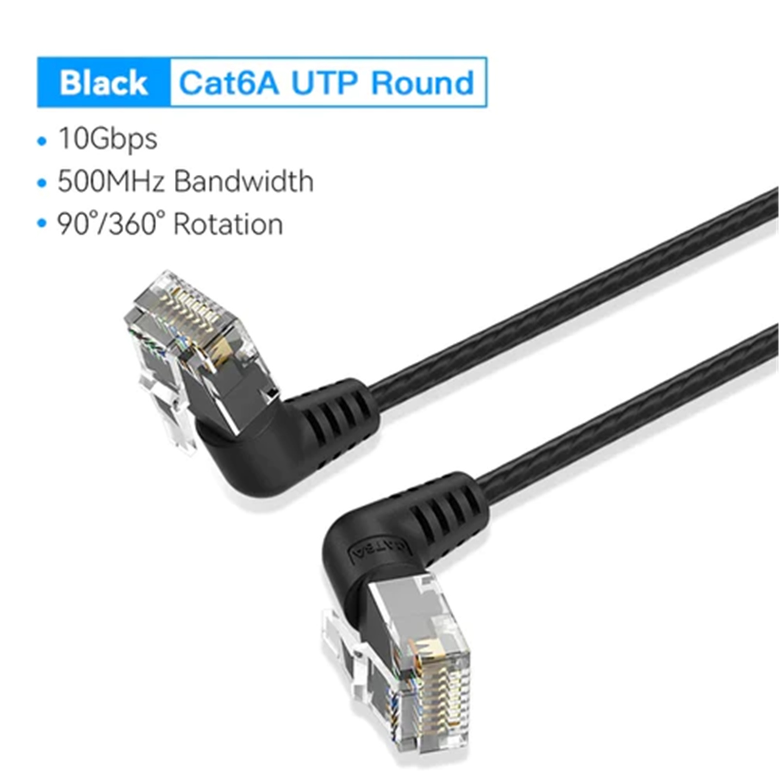 Buy the Vention IBOBD Cat6A UTP Patch Cable - 50cm - Black Rotate Right ...