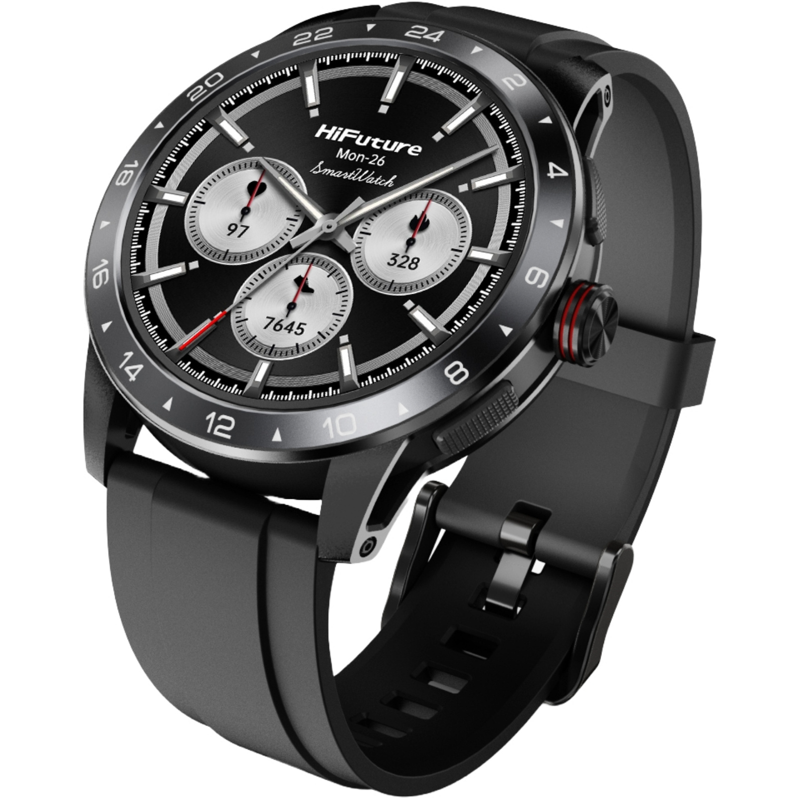 Buy the HiFuture Flex2 Smart Watch - Black 1.37" Display - IP68 Water ...